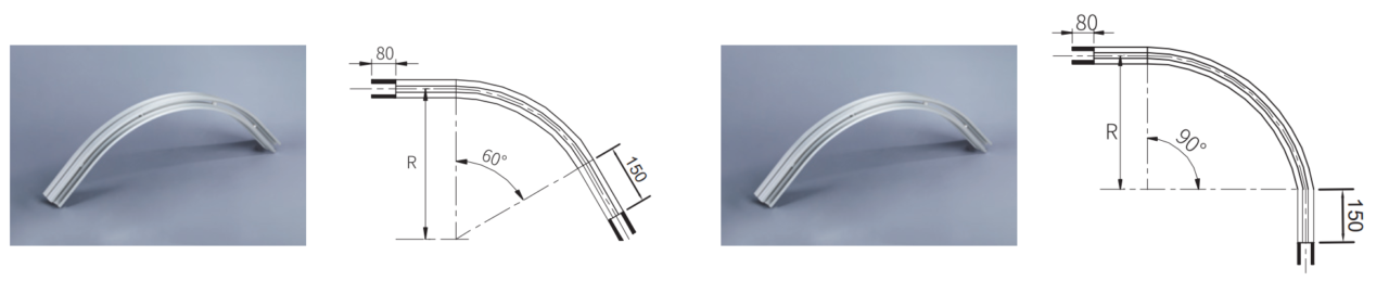 45 series horizontal curve section - Vitrans