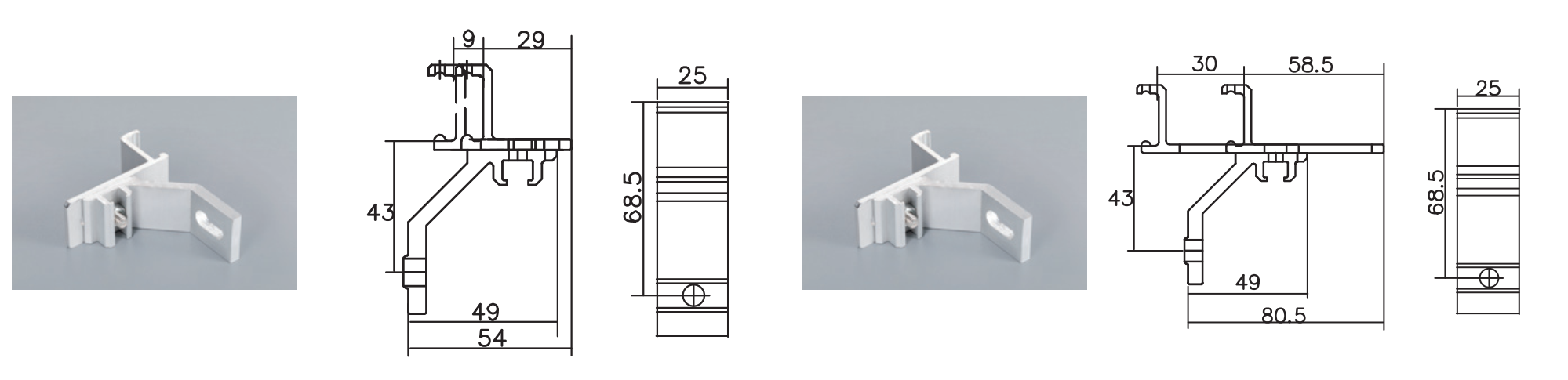 Product guide profile bracket - Vitrans