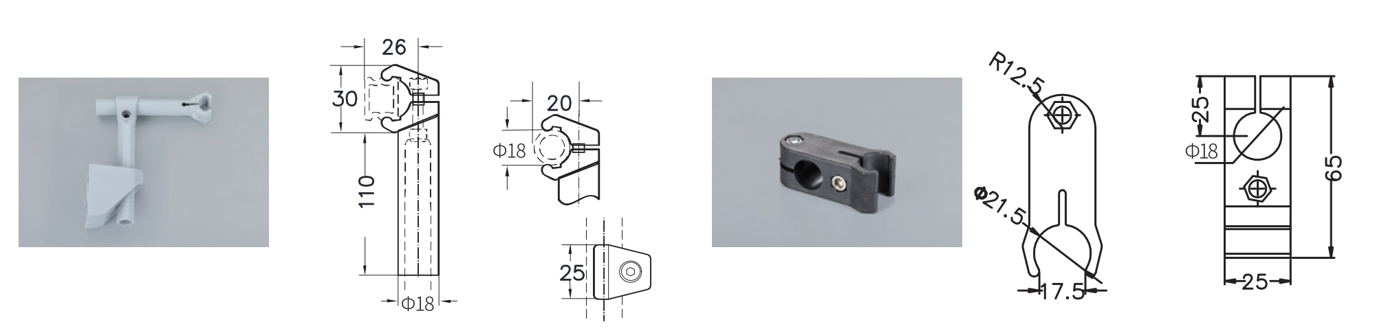 Product guide profile bracket - Vitrans