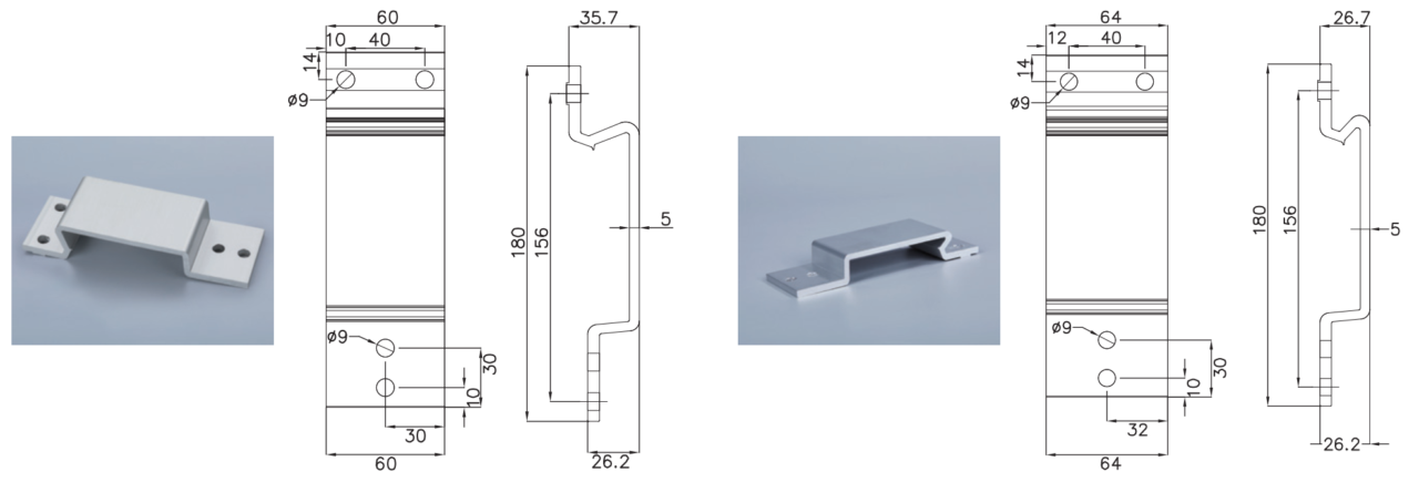 Conveyor support mounting parts - Vitrans
