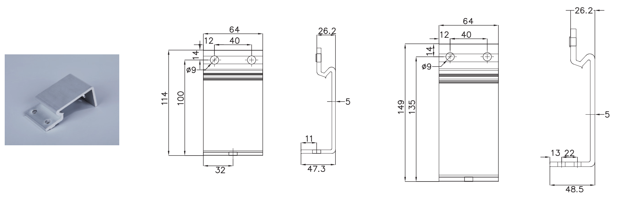 Conveyor support mounting parts - Vitrans