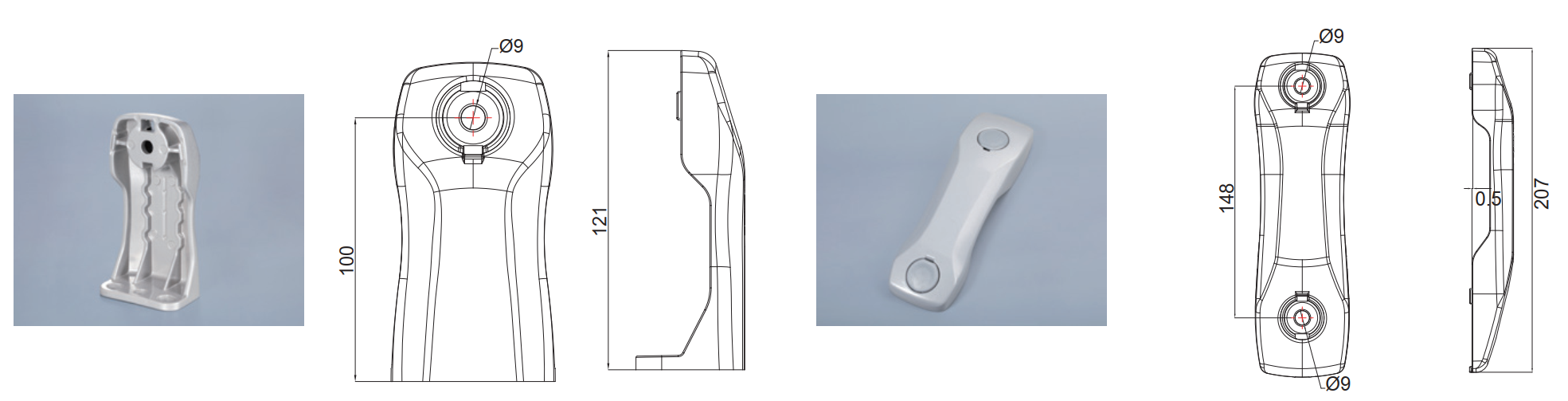 Conveyor support mounting parts - Vitrans